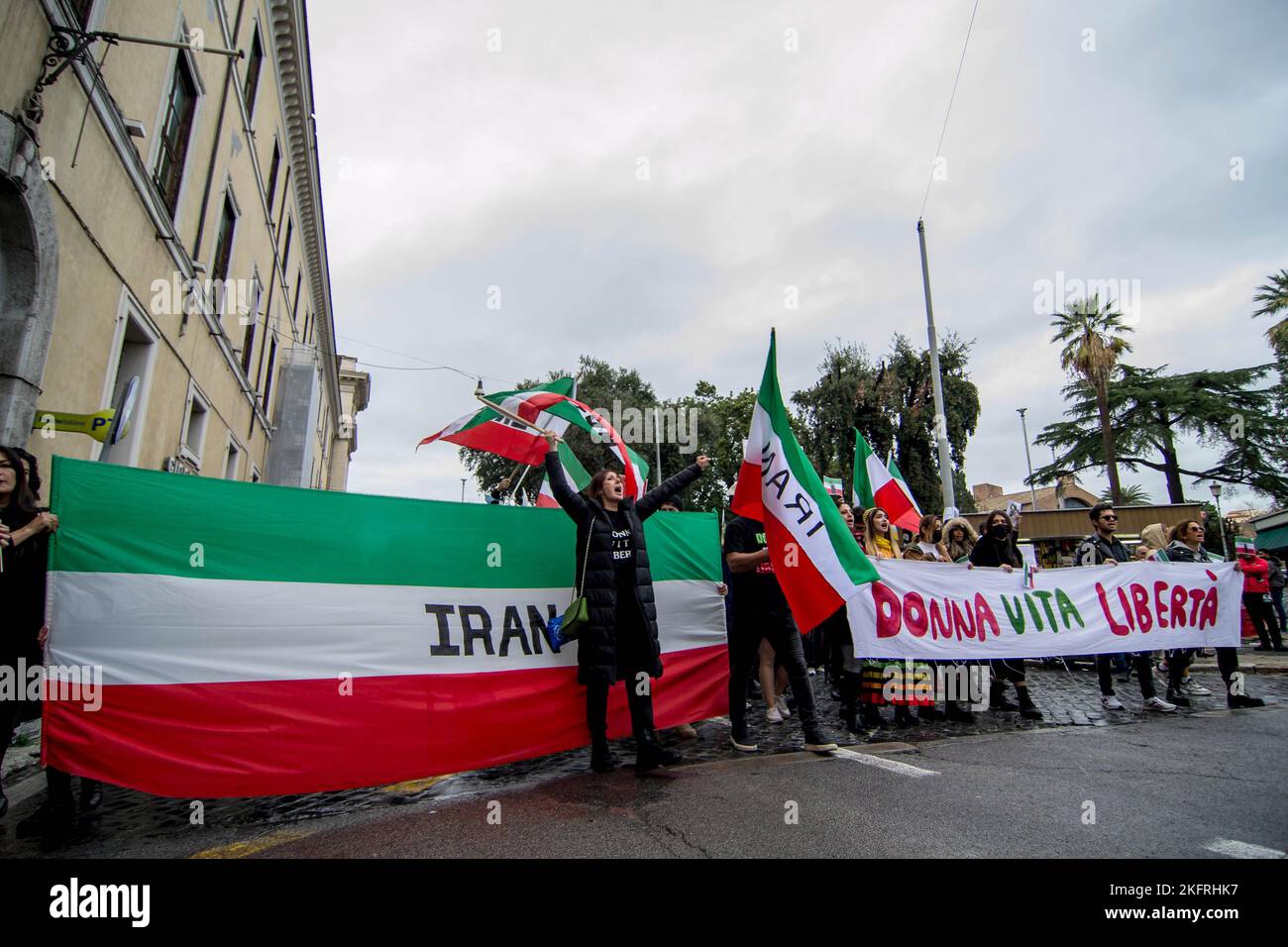 Rome, Italy, Italy. 19th Nov, 2022. Iranian students demonstrated in ...