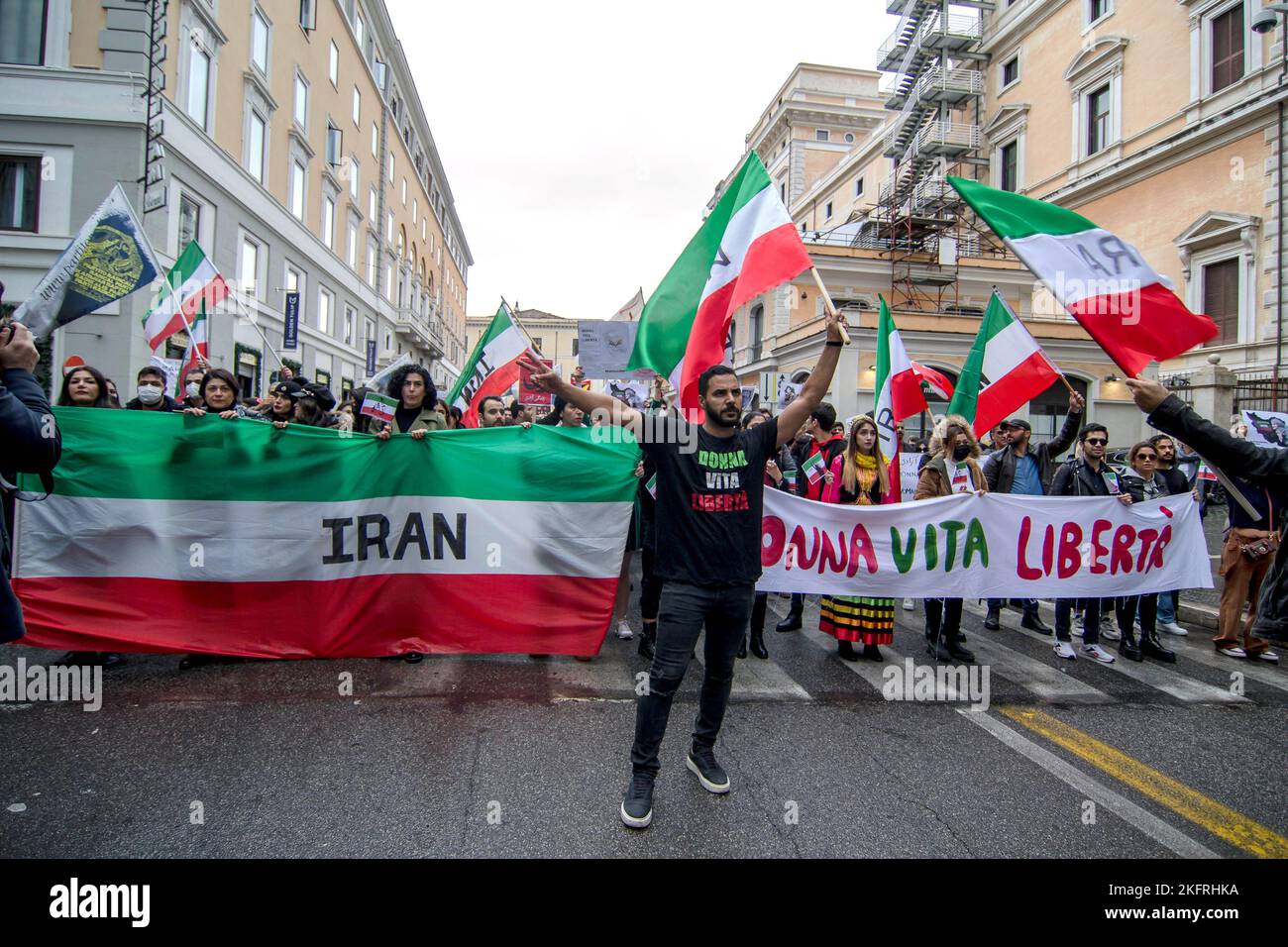 Rome, Italy, Italy. 19th Nov, 2022. Iranian students demonstrated in ...