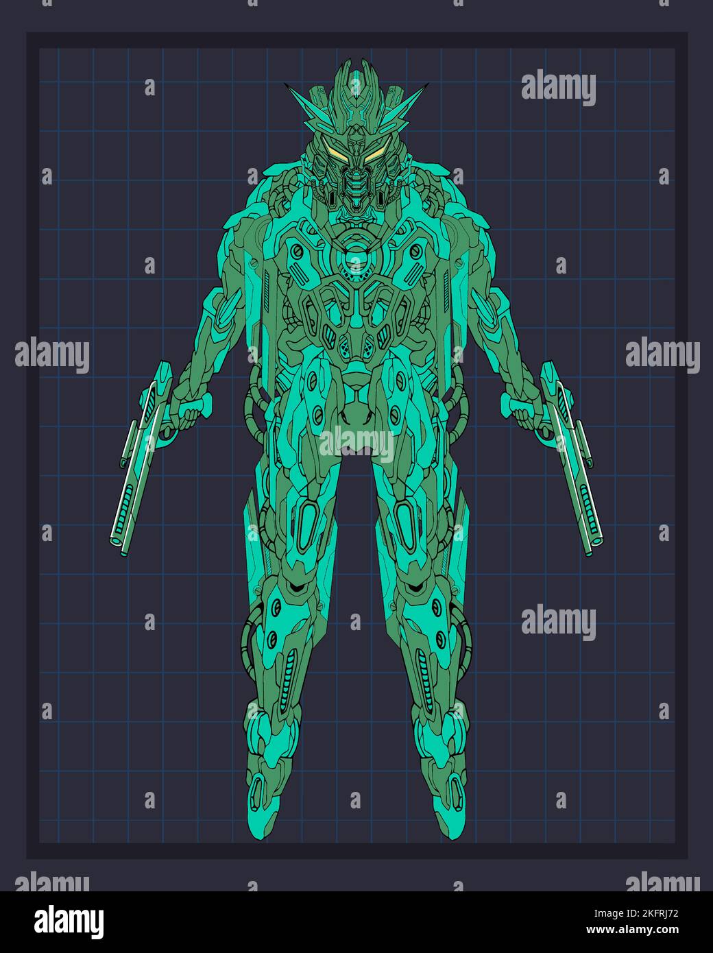 Mecha body robot illustration, this is an ideal vector illustration for ...