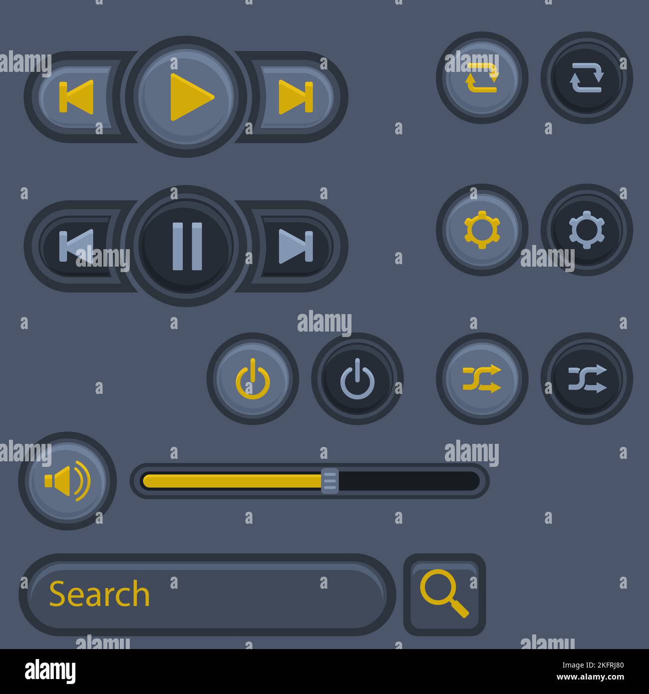 User interface music Stock Vector Images - Alamy