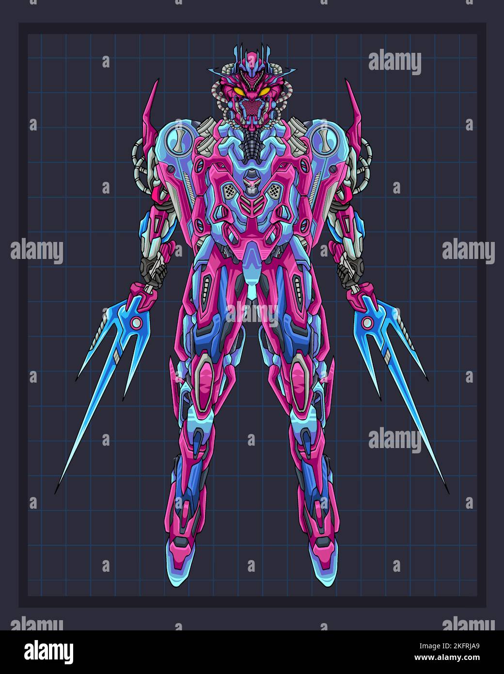 Mecha body robot illustration, this is an ideal vector illustration for ...