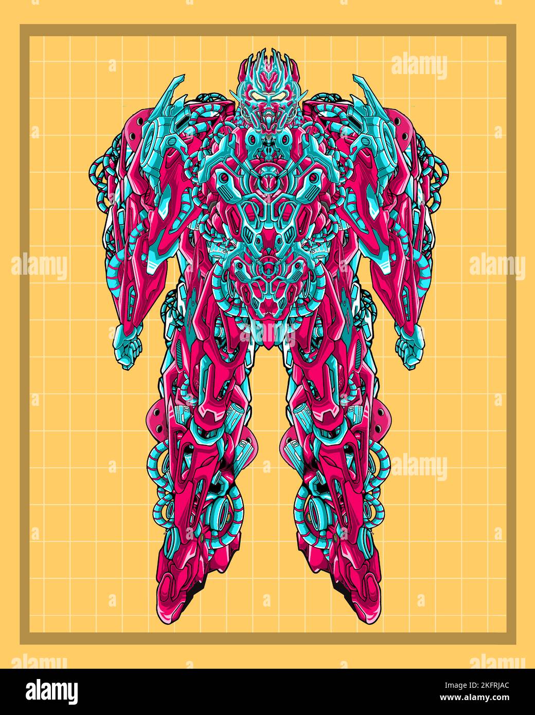Mecha body robot illustration, this is an ideal vector illustration for ...