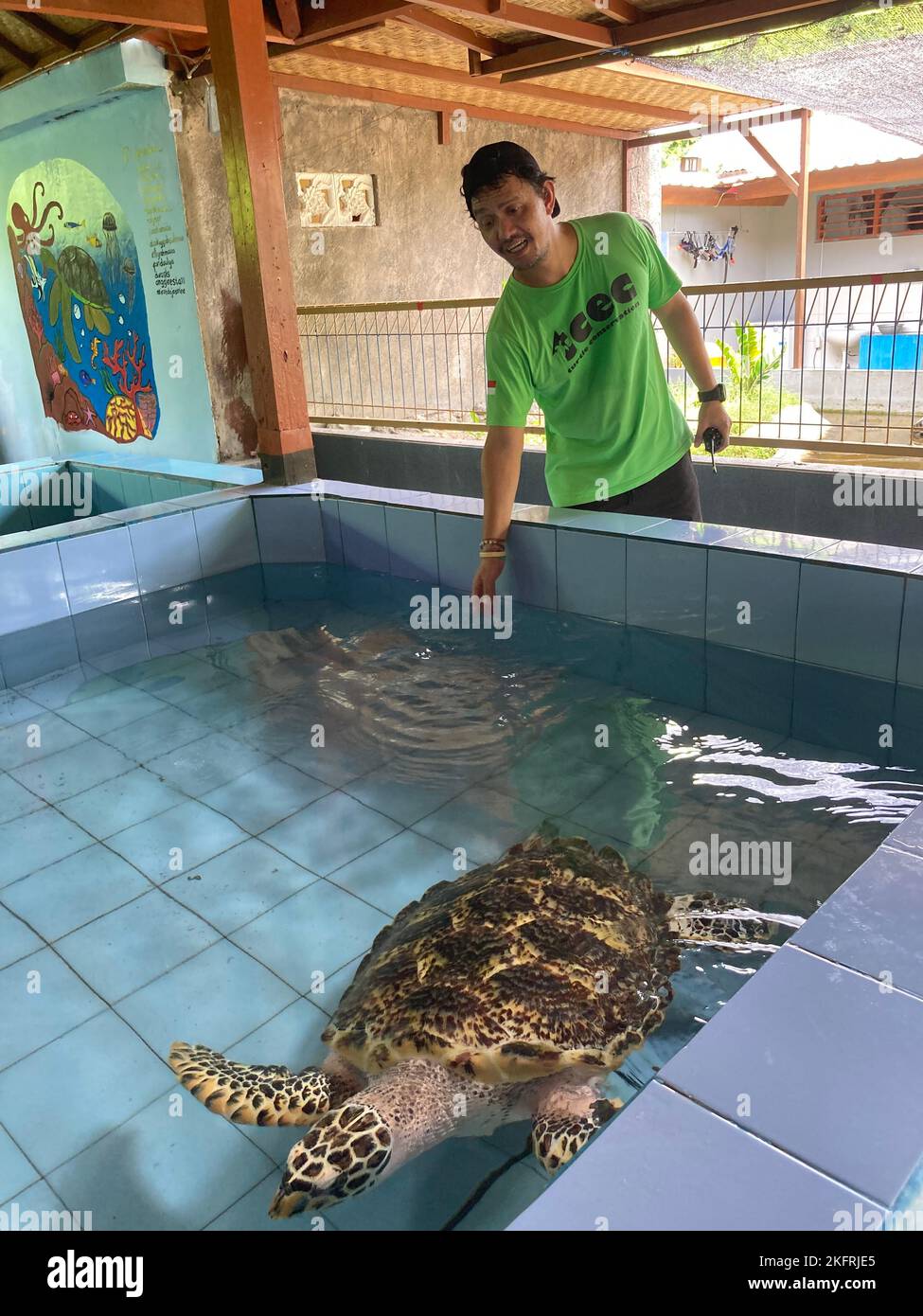 Serangan, Indonesia. 18th Oct, 2022. Eddy Wayan, who has been a ...
