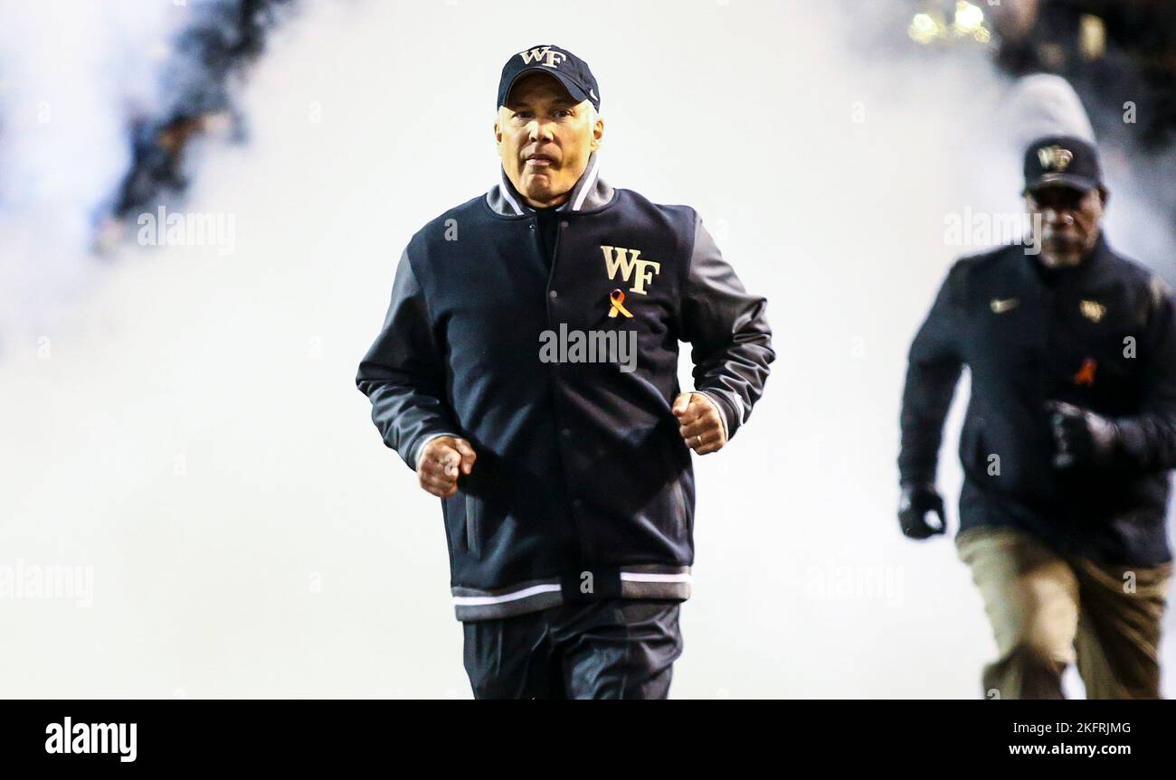 November 19, 2022: Dave Clawson, head coach of Wake Forest football ...