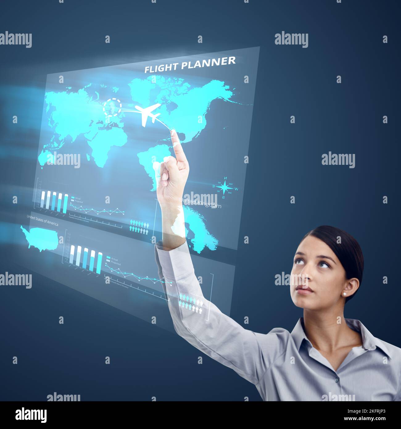 Planning your travels have never been easier. a businesswoman using a ...