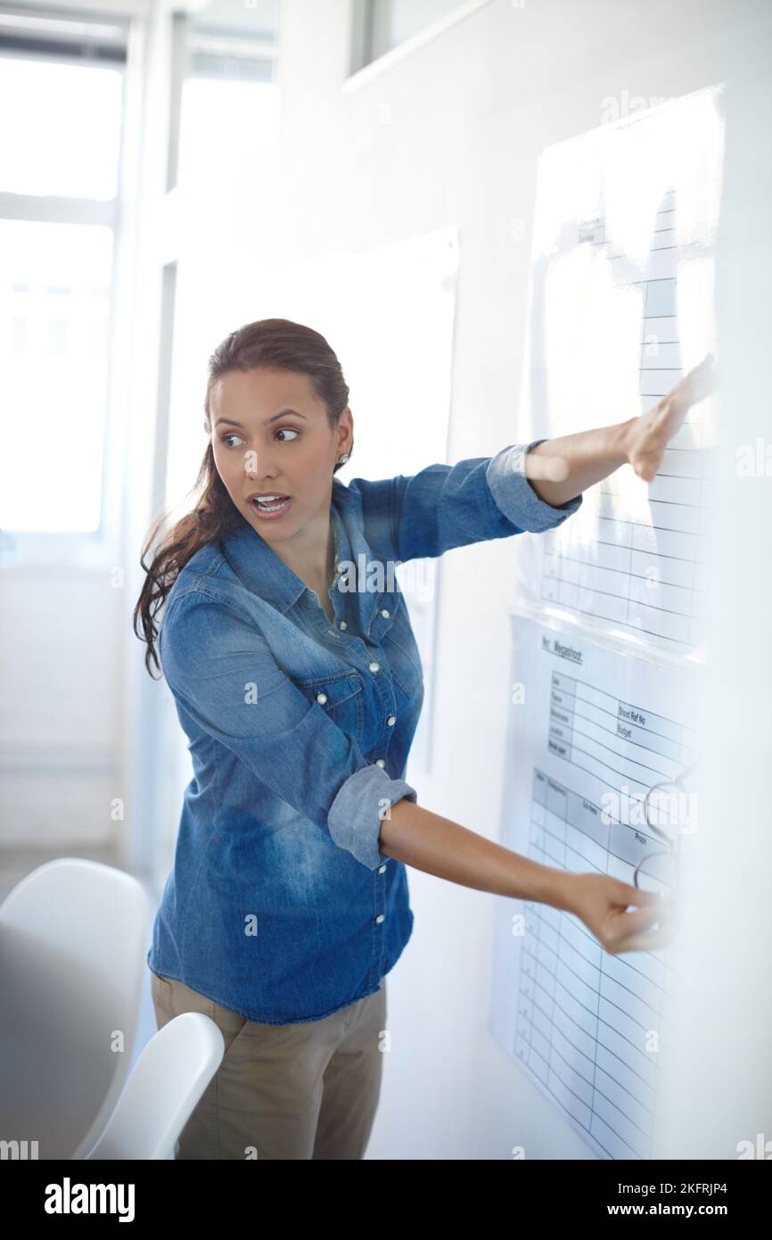 If we move these tasks here...an attractive young woman giving a ...