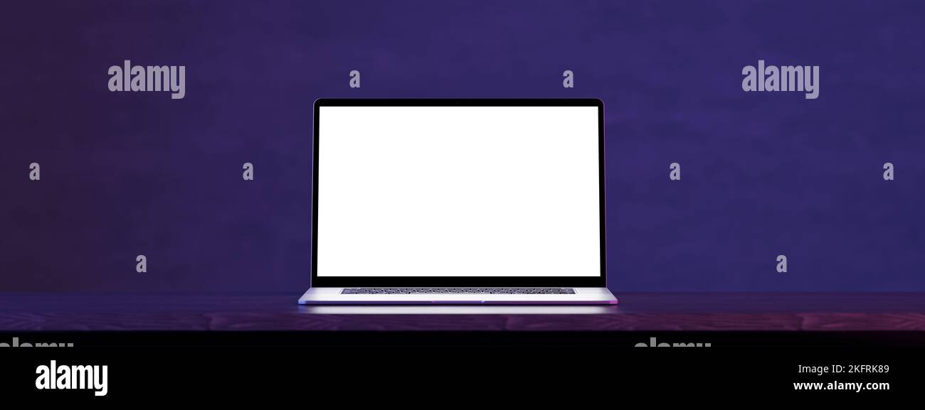 Laptop mockup on table. Front view open modern laptop mockup. Laptop ... Laptop mockup on table. Front view open modern laptop mockup. Laptop ...