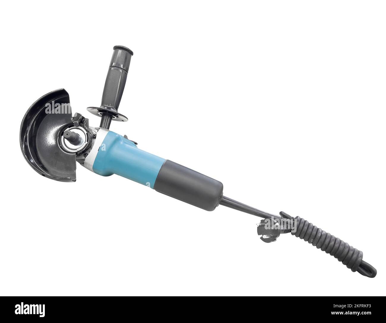 Angle grinder tool isolated on a white background. Electric angle ...