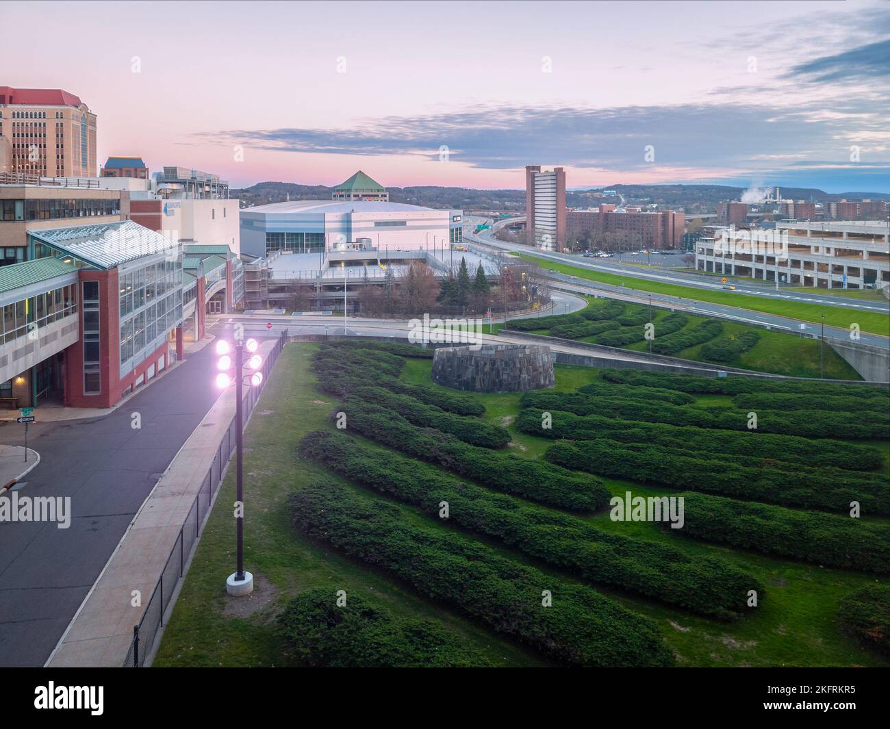 Aerial Landscape View of Downtown Albany (New York State Capital Area ...