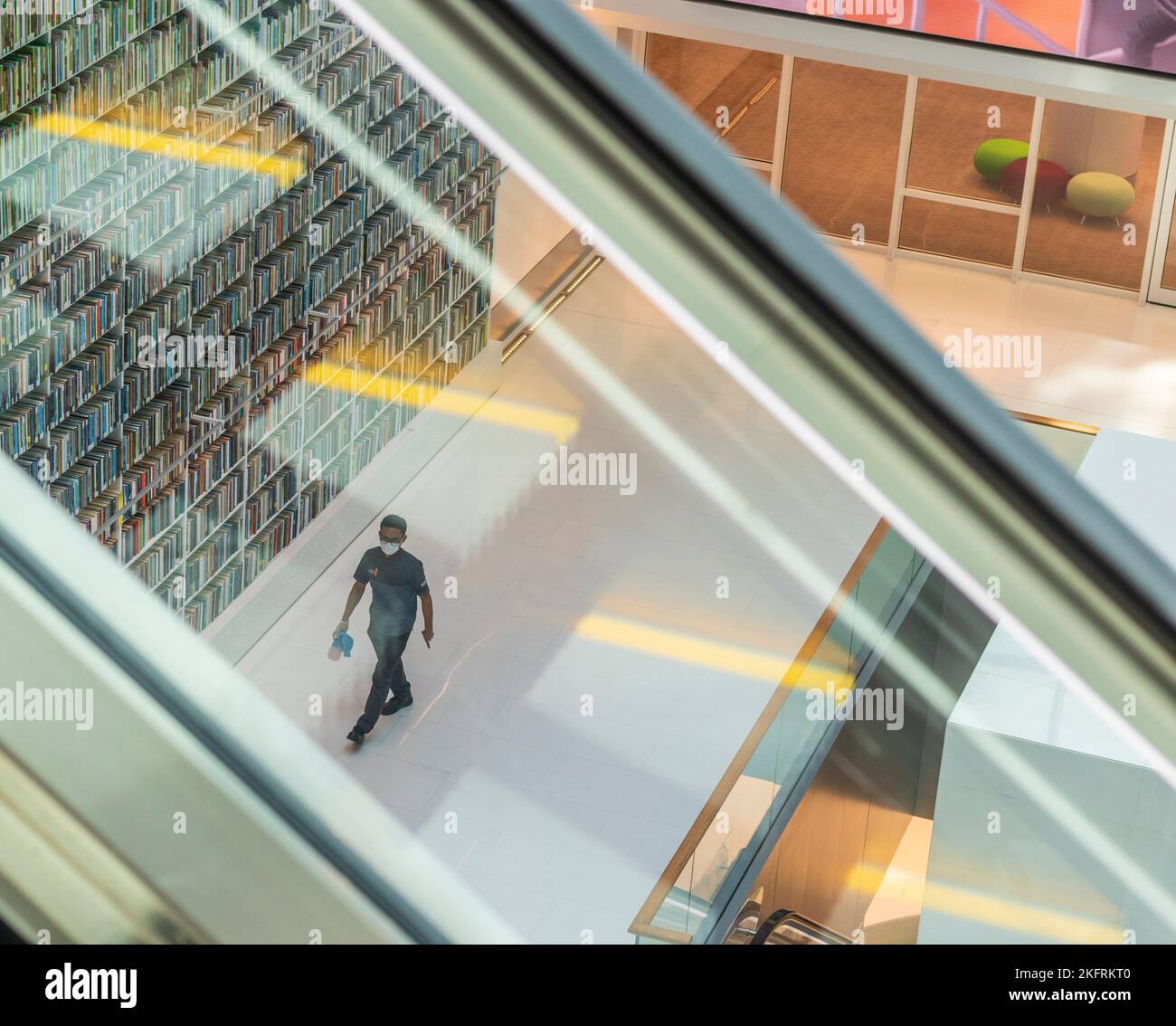 Dubai, UAE - 10.15.2022 - At Sheikh Mohammed Bin Rashid public library ...