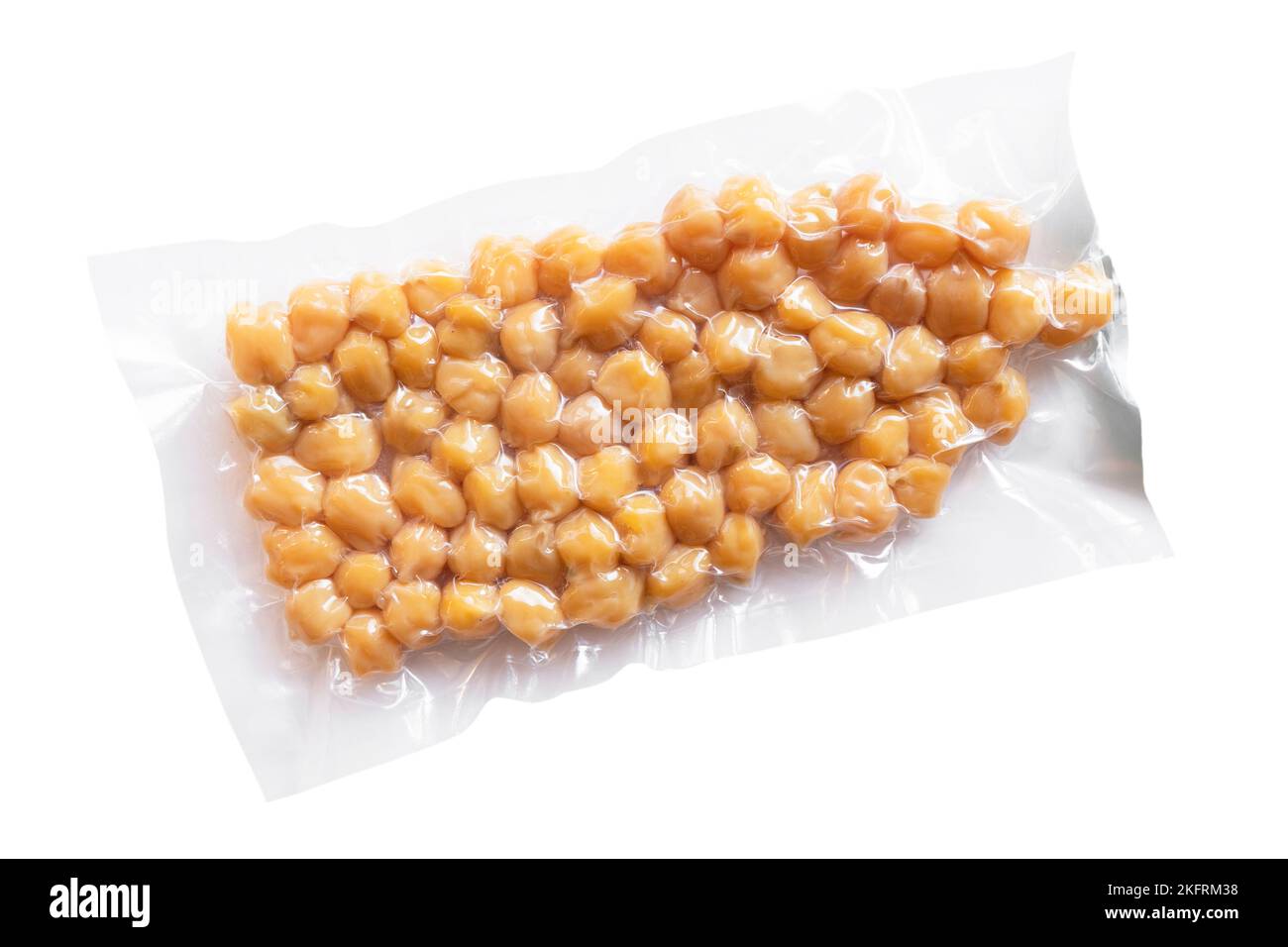 Cheese snack balls in vacuum plastic packaging isolated on white ...