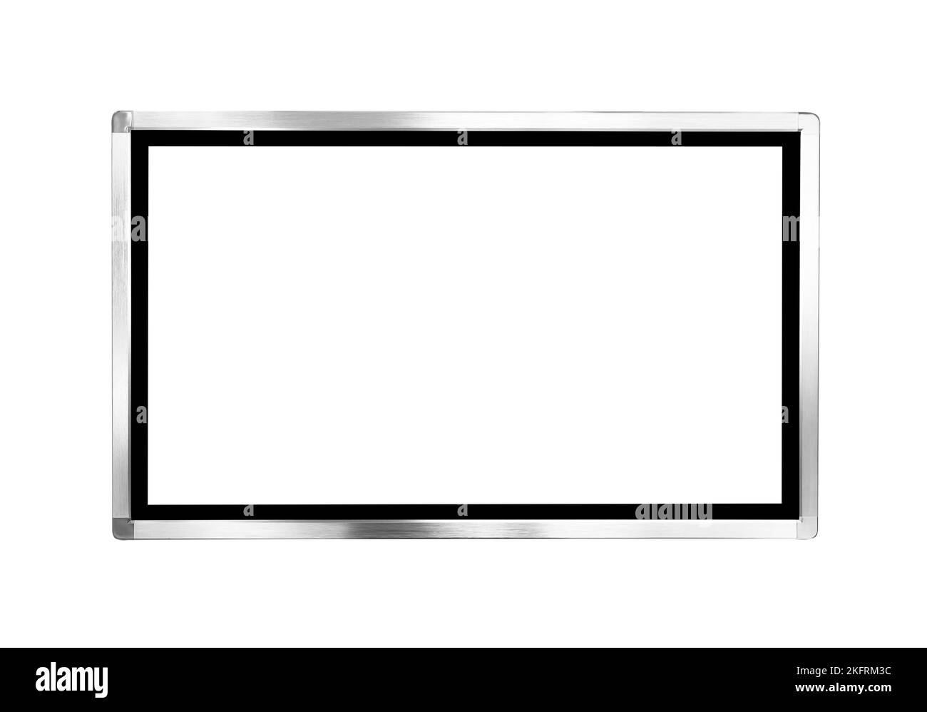 PC computer showing blank screen isolated on white background. Isolated ...