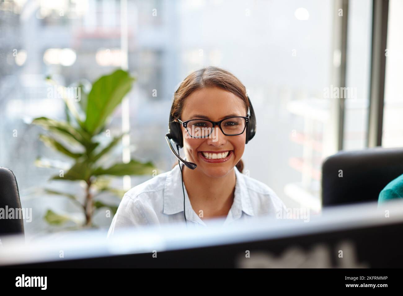Excelling in her sales career. Portrait of a female customer service ...