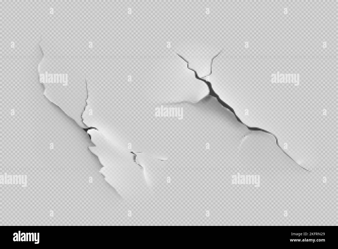 Grunge texture of peeling old paint, cracks in torn paper sheet. Break ...