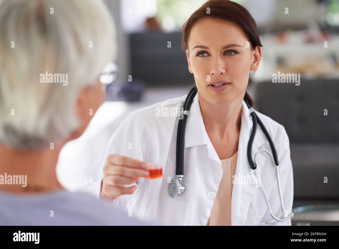 Senior patient talking caring hi-res stock photography and images - Alamy