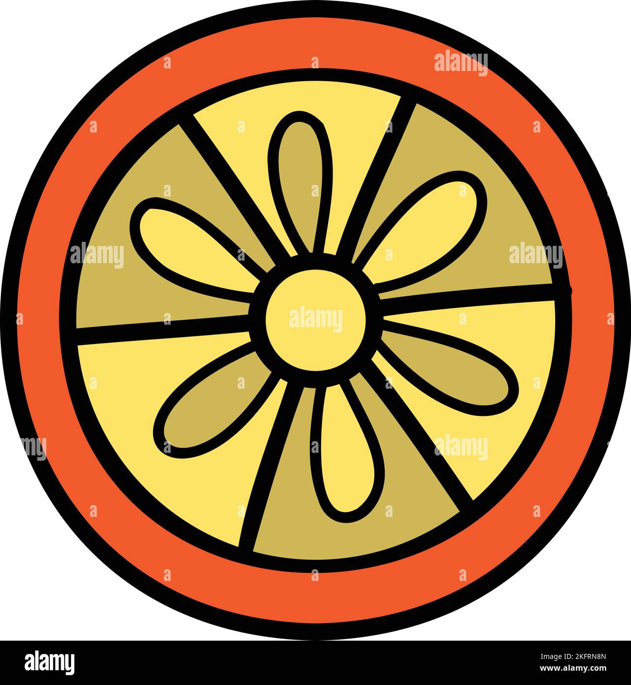 Hand Drawn lemon cut in half illustration isolated on background Stock ...