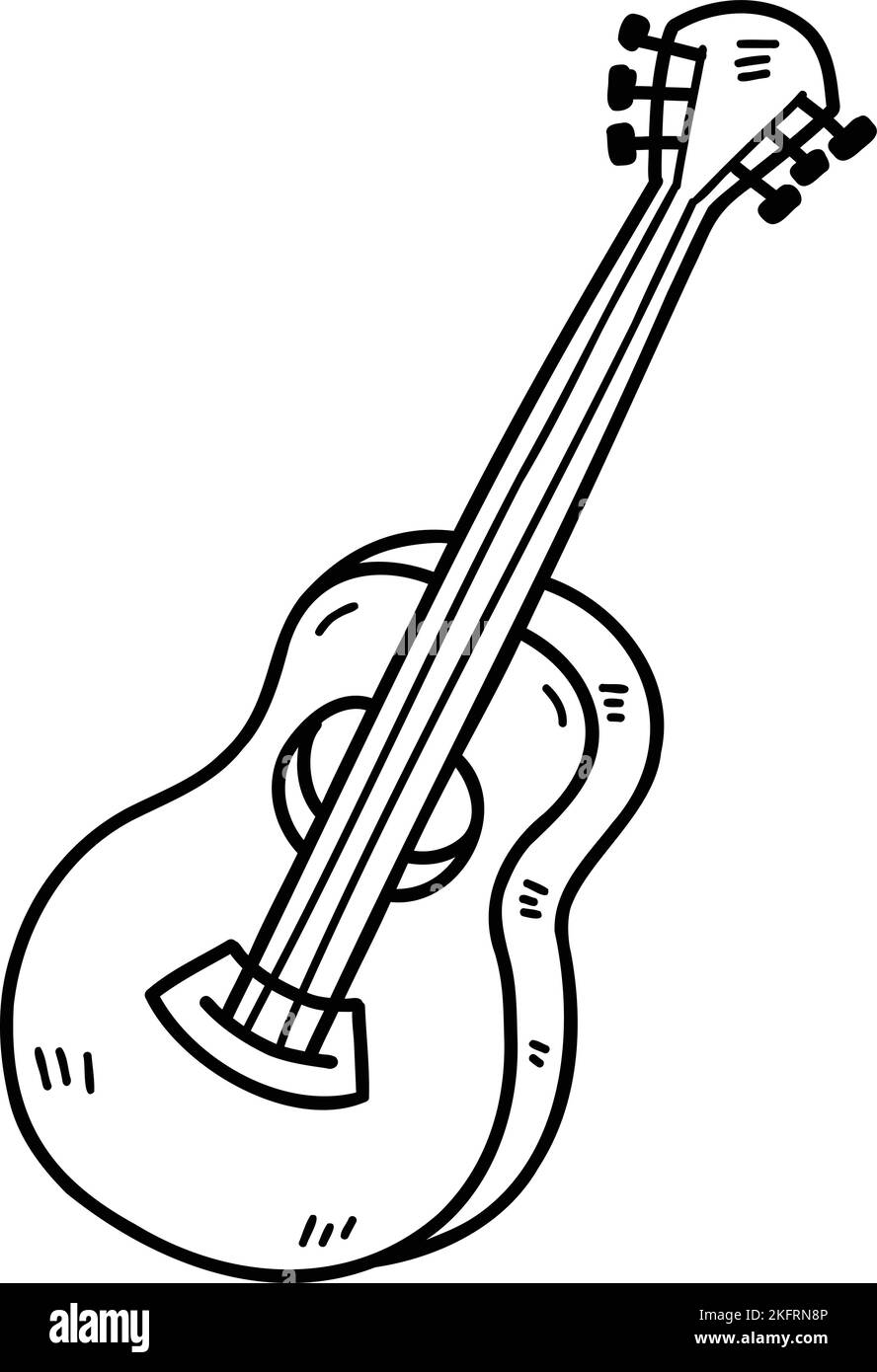Hand Drawn guitar illustration isolated on background Stock Vector ...