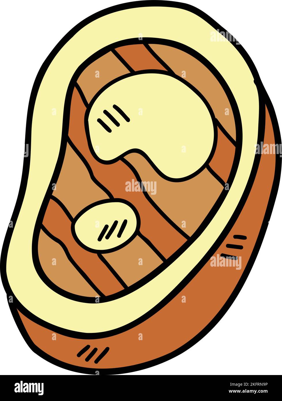 Hand Drawn steak illustration isolated on background Stock Vector Image ...