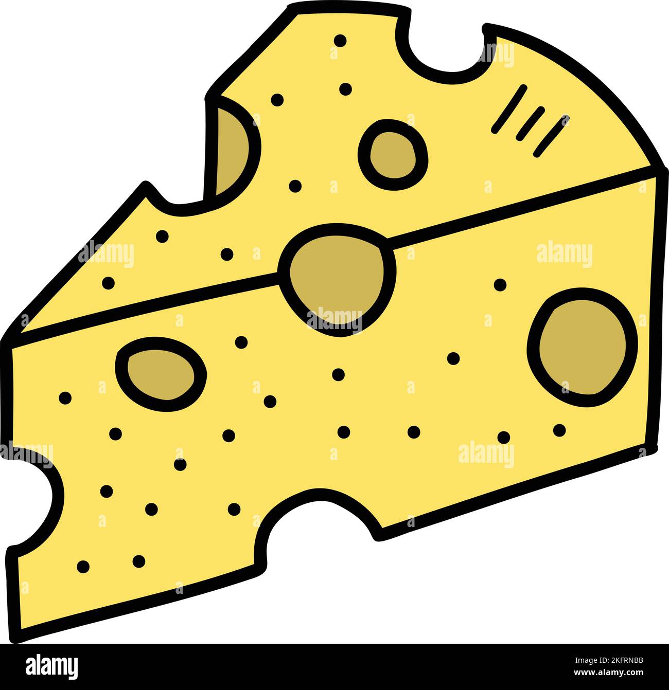 Cartoon Cheese Block