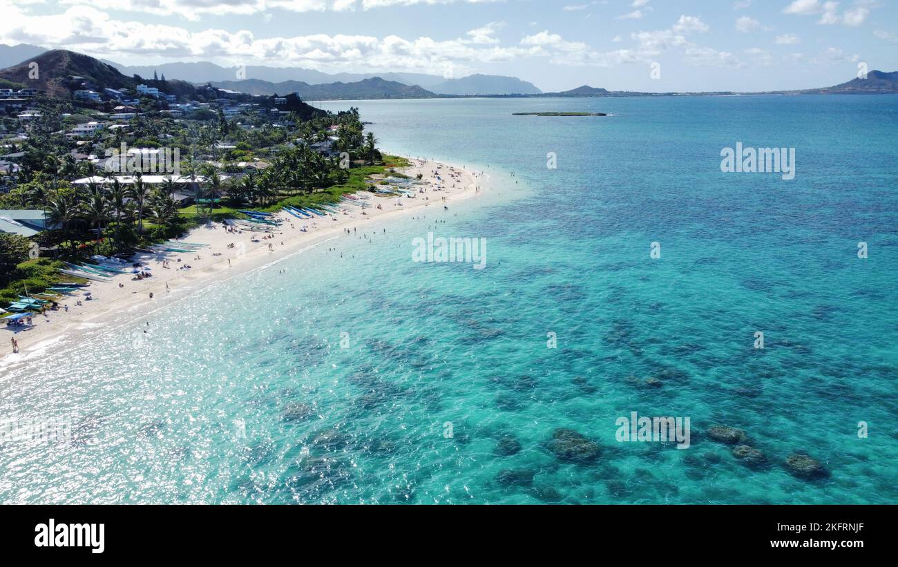 An Aerial cityscape along sea shore Stock Photo - Alamy
