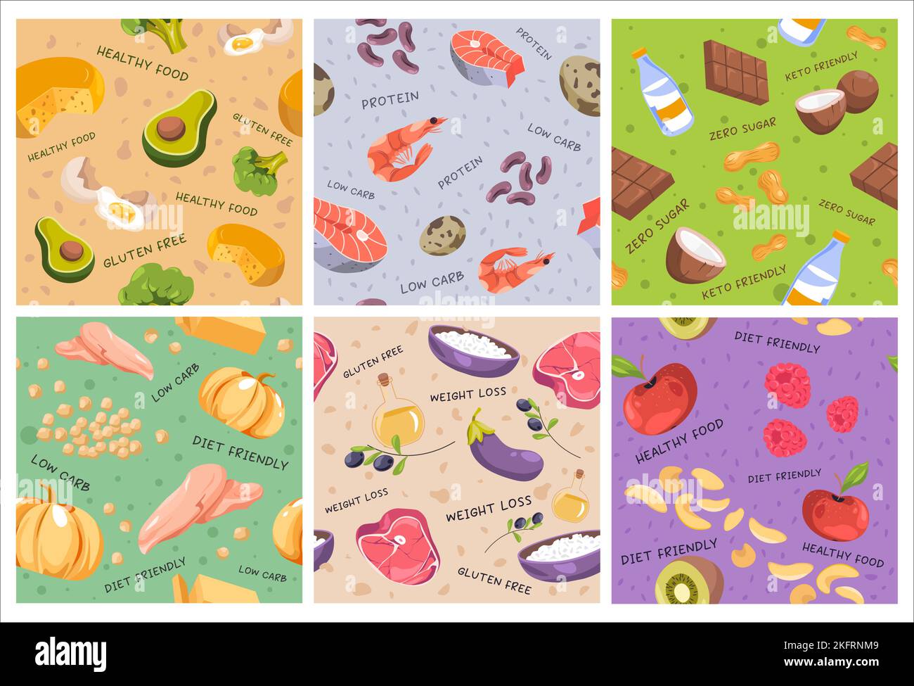Pattern decoration with healthy food elements Stock Vector Image & Art ...
