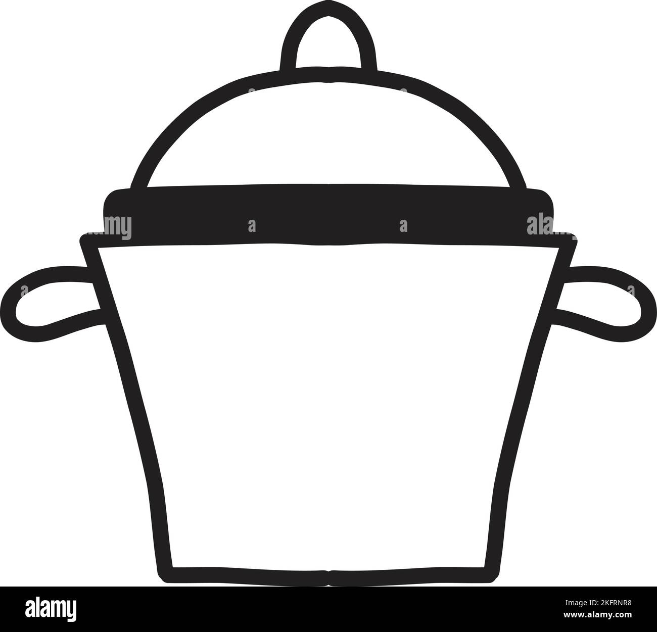 Hand Drawn cooking pot illustration isolated on background Stock Vector ...