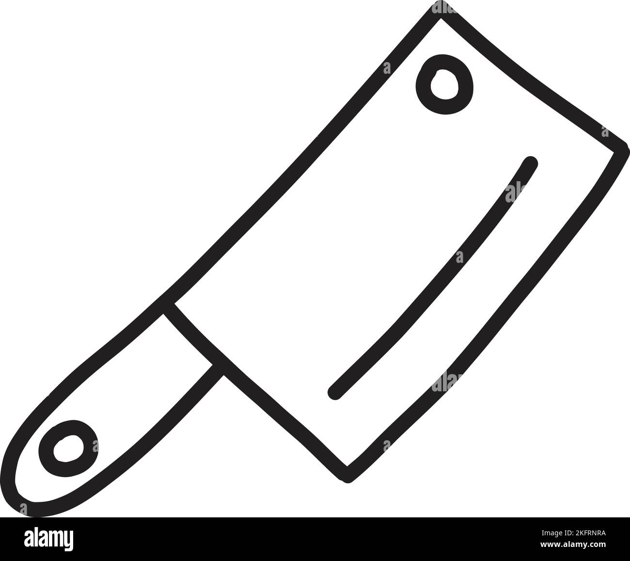 Hand Drawn cooking knife illustration isolated on background Stock ...