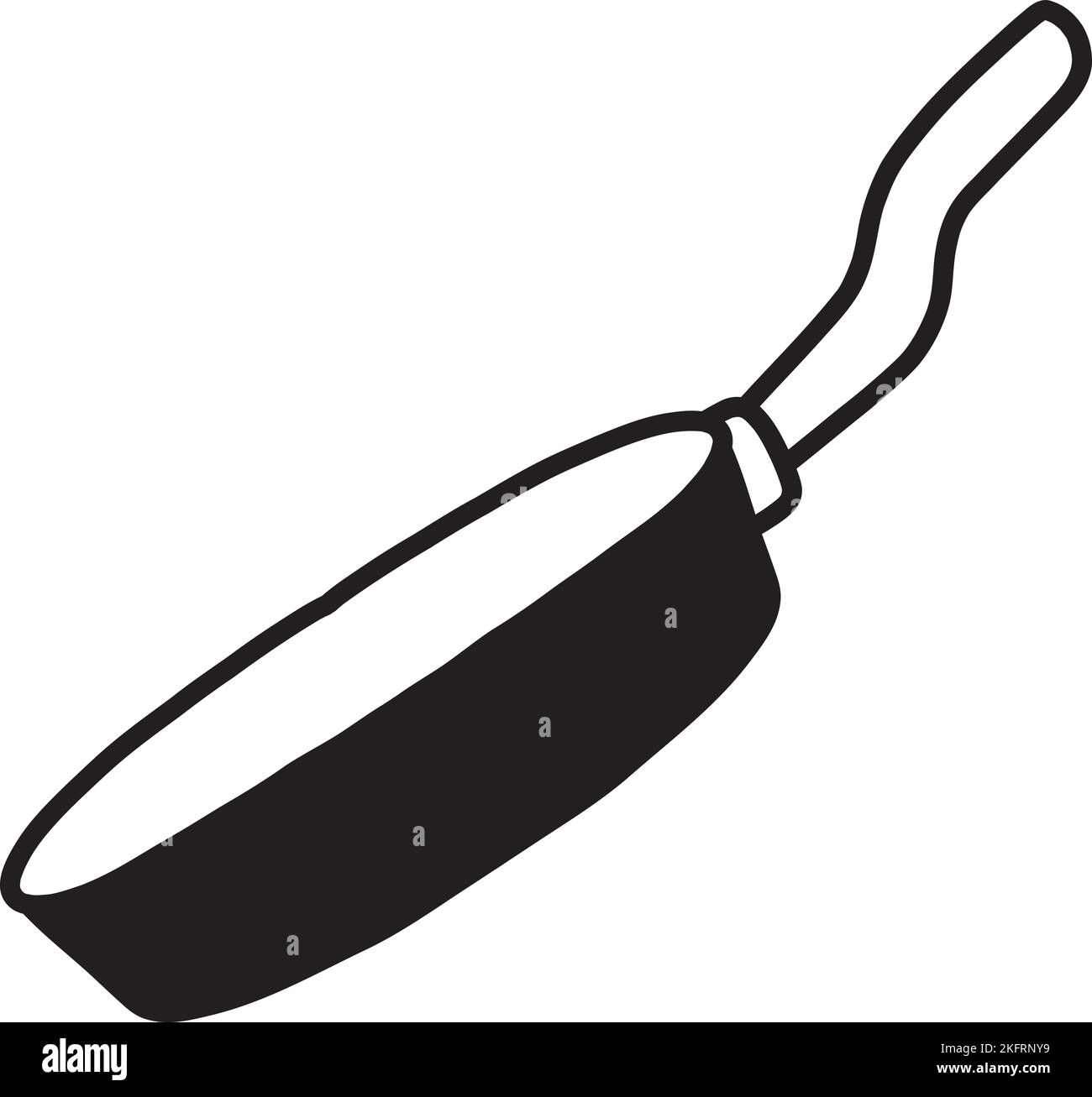 Hand Drawn frying pan illustration isolated on background Stock Vector ...