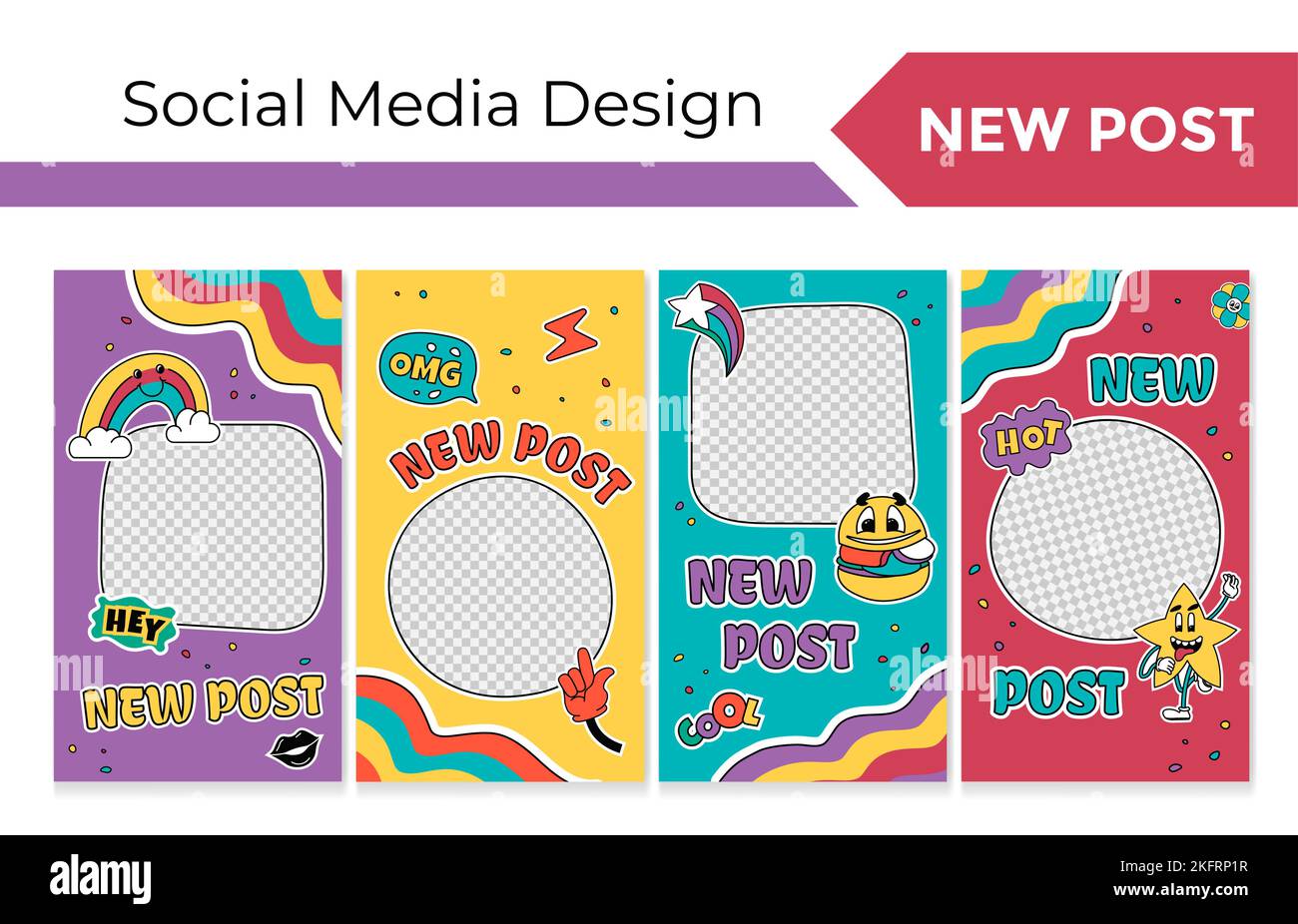 Instagram promotion page Stock Vector Images - Alamy