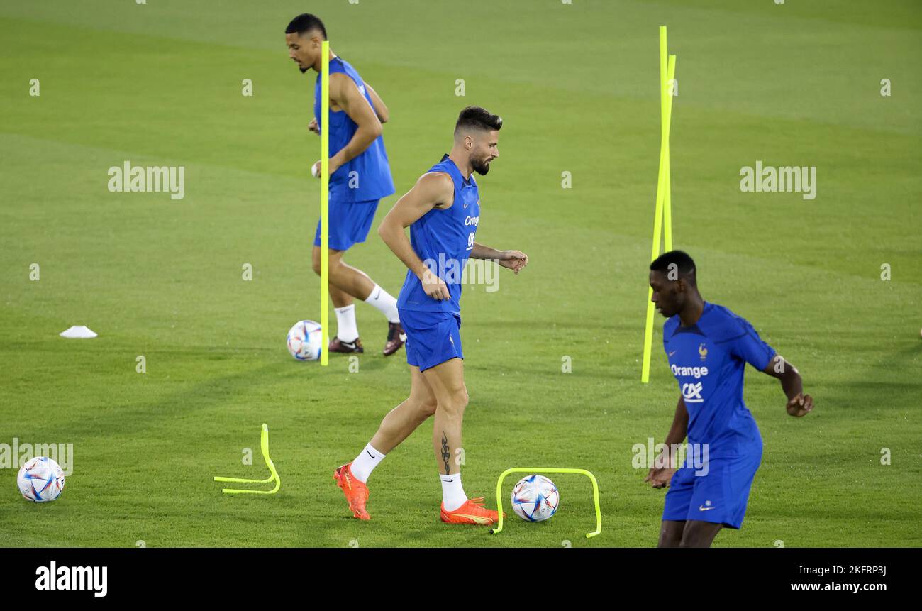 Doha, Qatar - November 19, 2022 Olivier Giroud of France during Team ...