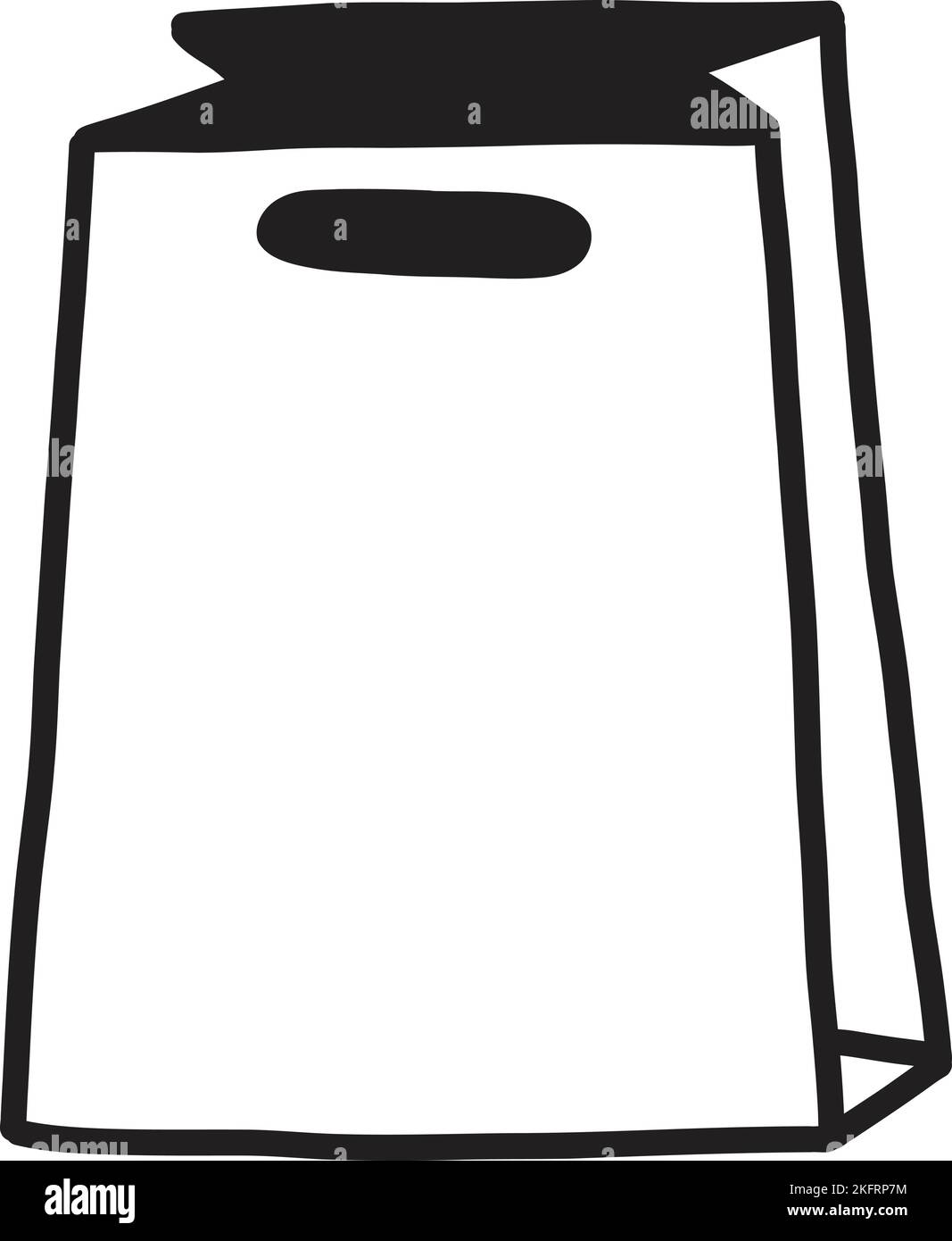 Hand Drawn paper bag illustration isolated on background Stock Vector ...
