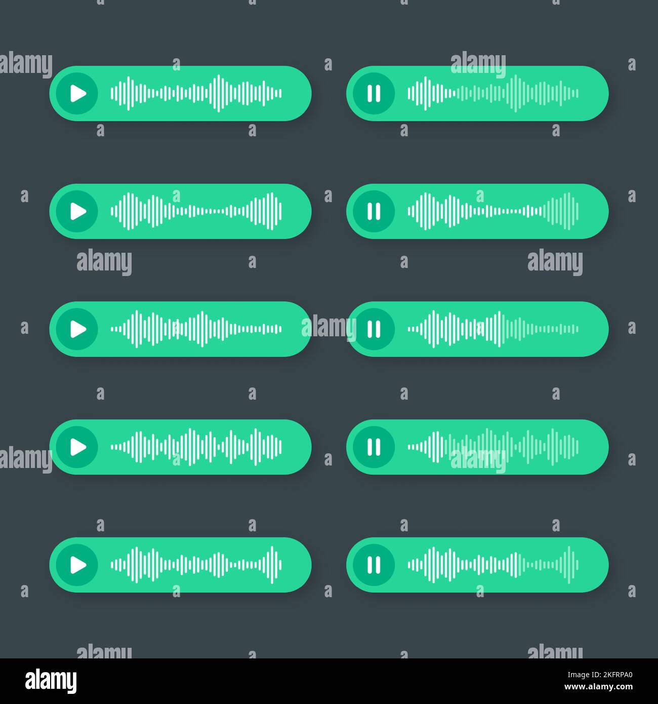 Voice, audio message, green speech bubble. SMS text frame. Social media ...