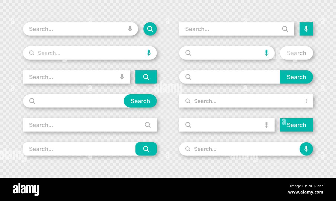 Various search bar templates. Internet browser engine with search box ...