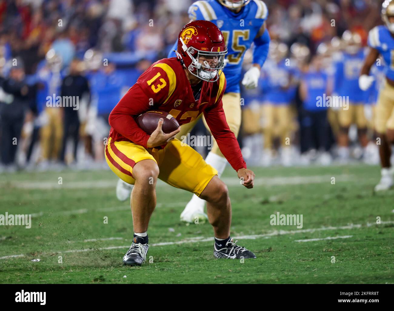 November 19, 2022 USC Trojans quarterback Caleb Williams #13 carries ...