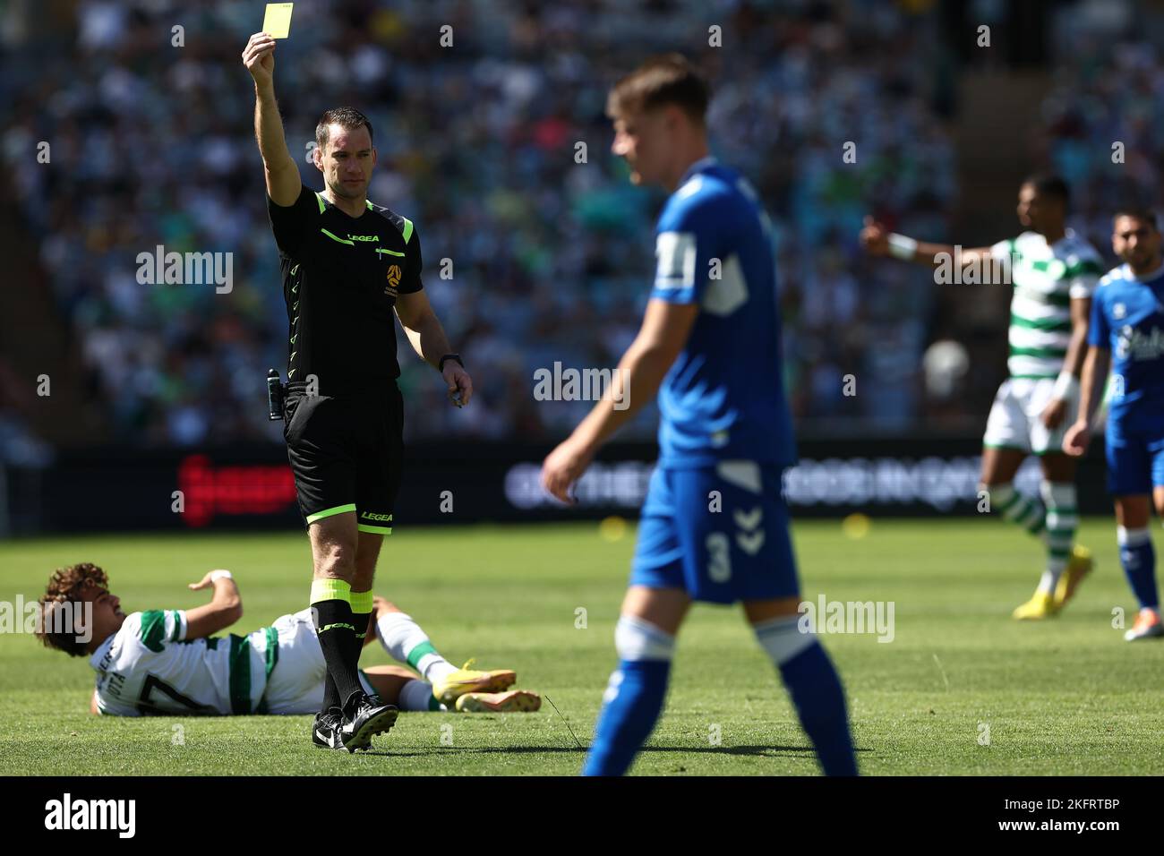 Sydney, Australia. 20th Nov, 2022. Nathan Patterson of Everton receives ...
