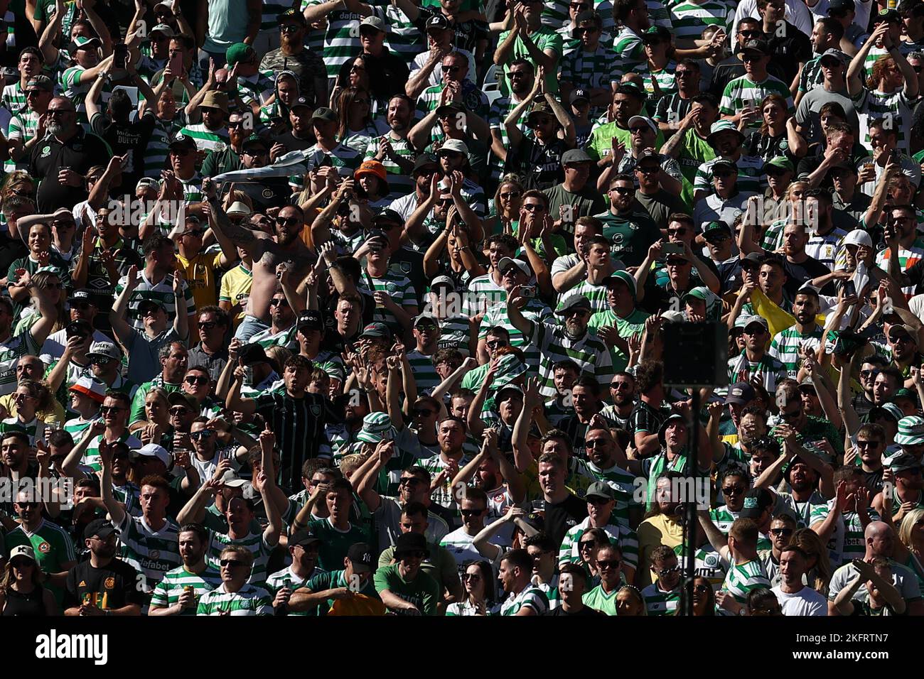 A sea of Celtic supporters are seen during the Sydney Super Cup match ...