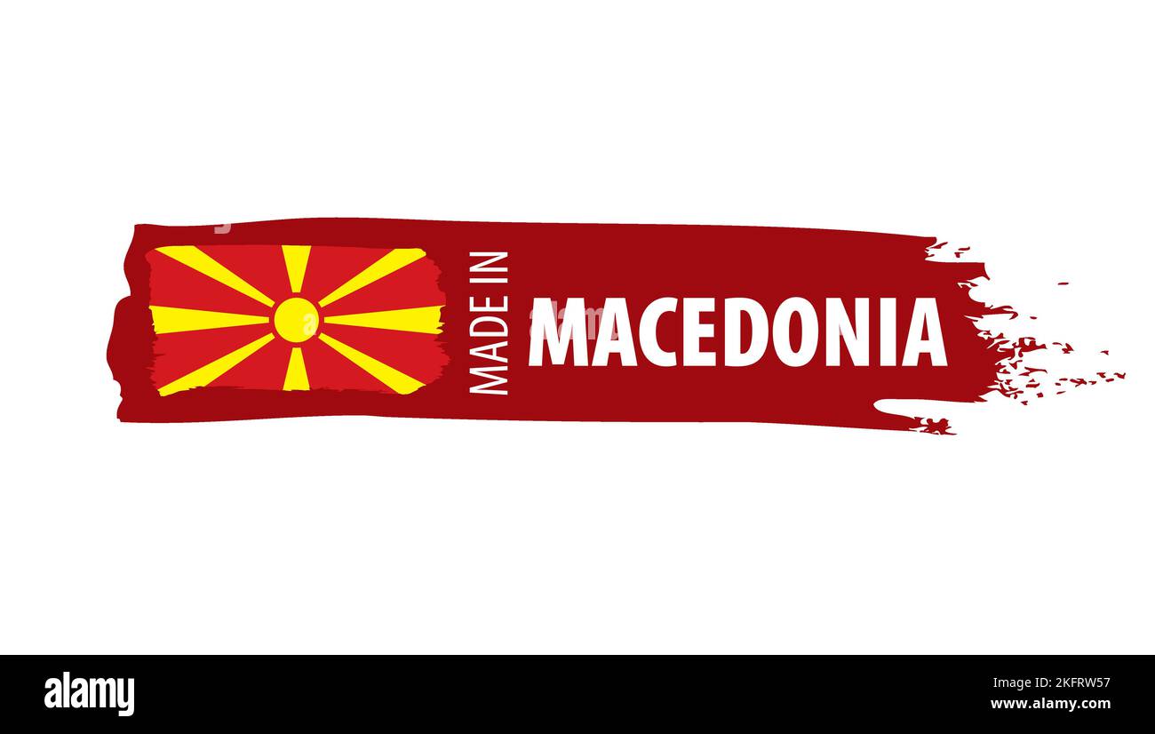 Macedonia flag, vector illustration on a white background Stock Vector ...