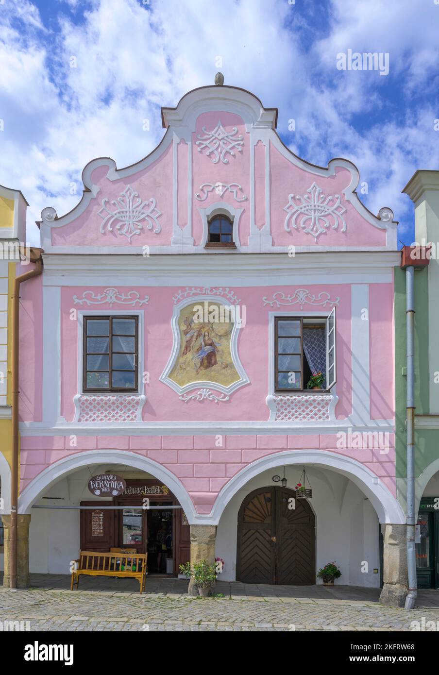Baroque house on Zacharias von Neuhaus Market Square, Tel?, Kraj Vyso ...