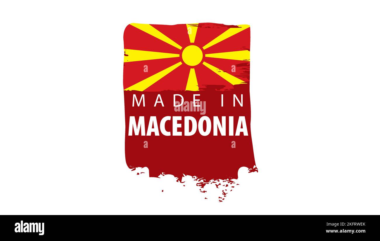 Macedonia flag, vector illustration on a white background Stock Vector ...