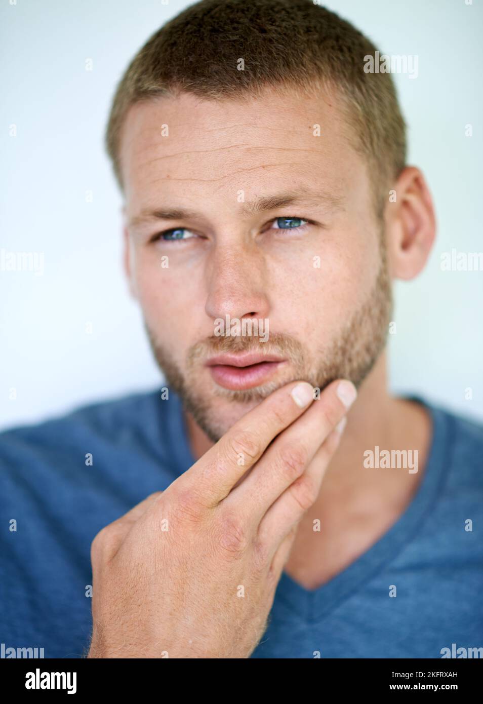 Hes that guy. Studio shot of a handsome young man posing against a ...