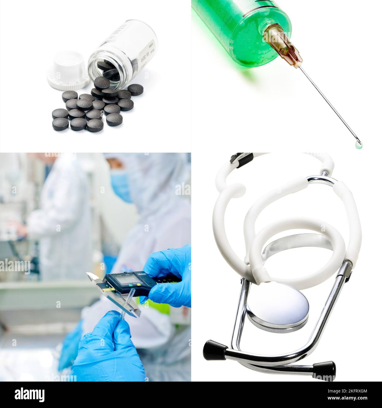 Medical collage composition mosaic nested on white frame Stock Photo ...
