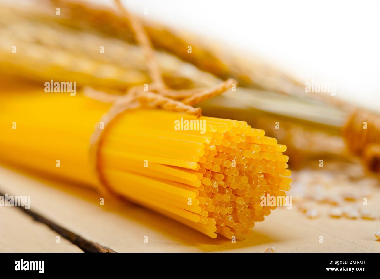 Organic Raw italian pasta and durum wheat grains crop Stock Photo - Alamy