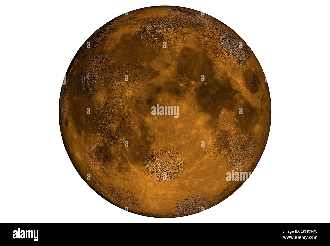 Digitally rendered image of planet mars isolated on white background ...