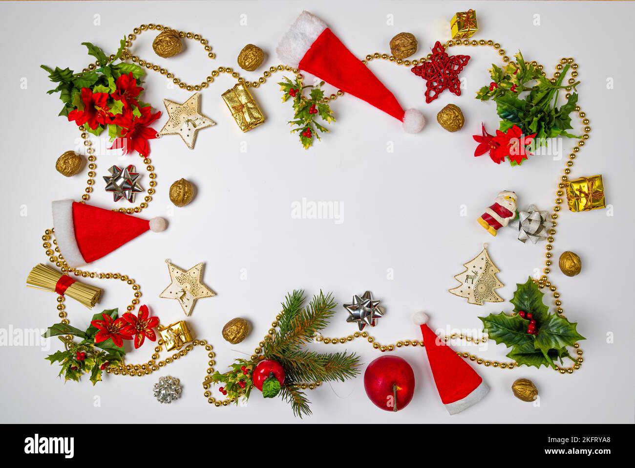 Christmas, Background, Frame with decoration Stock Photo - Alamy