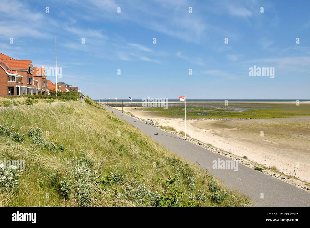 Promenade by the sea in Wittdün, Amrum, North Frisian Island, North ...