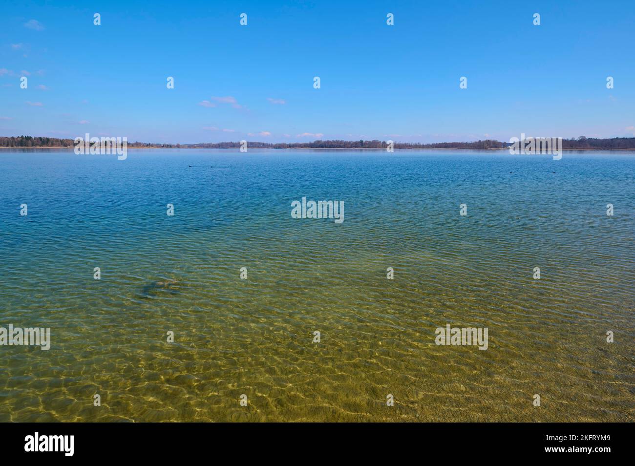Lake Ciemsee, Prien am Chiemsee, Chiemsee, Upper Bavaria, Bavaria ...