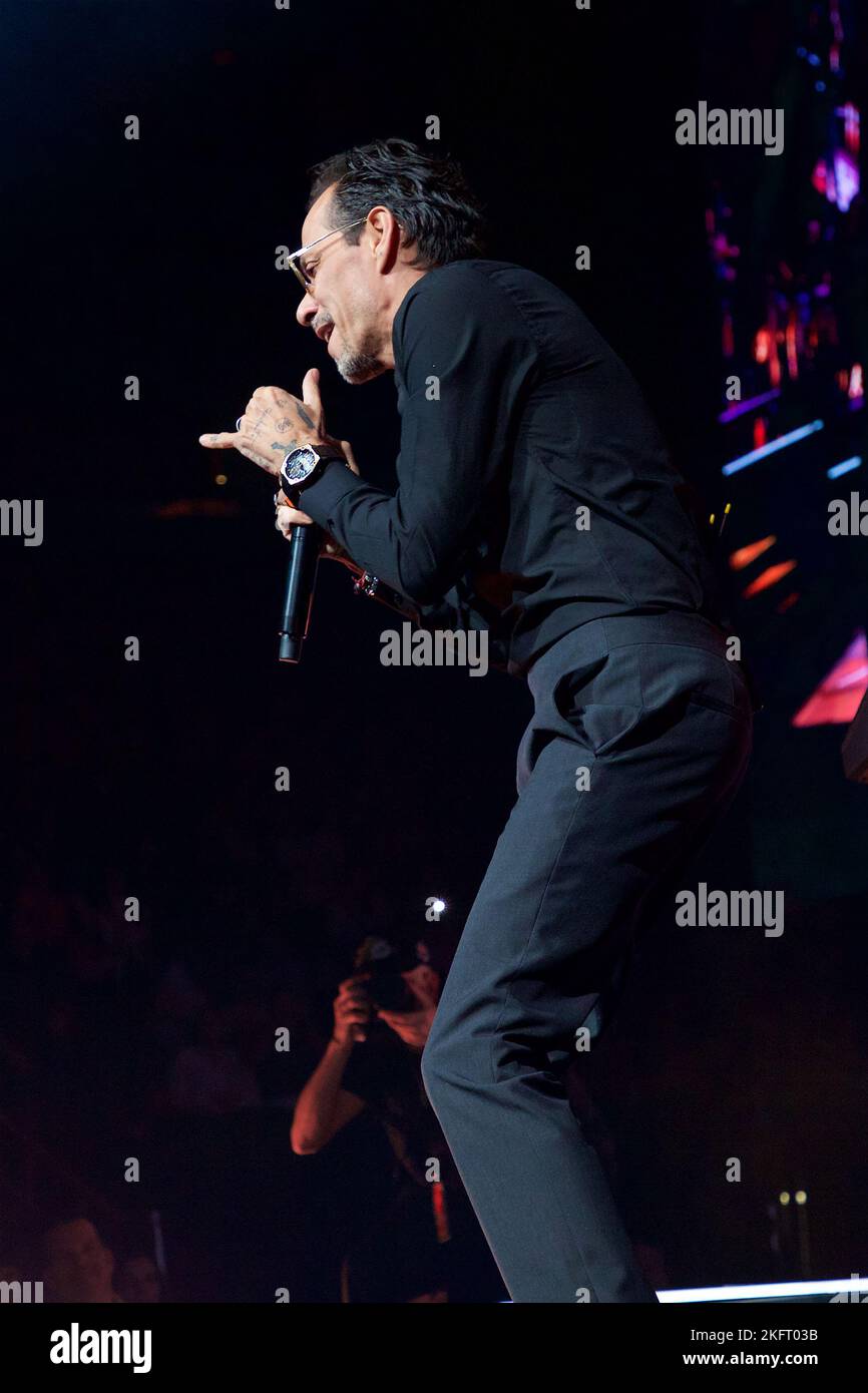 MIAMI, FL-NOV 19: Marc Anthony performs in concert at FTX Arena in ...