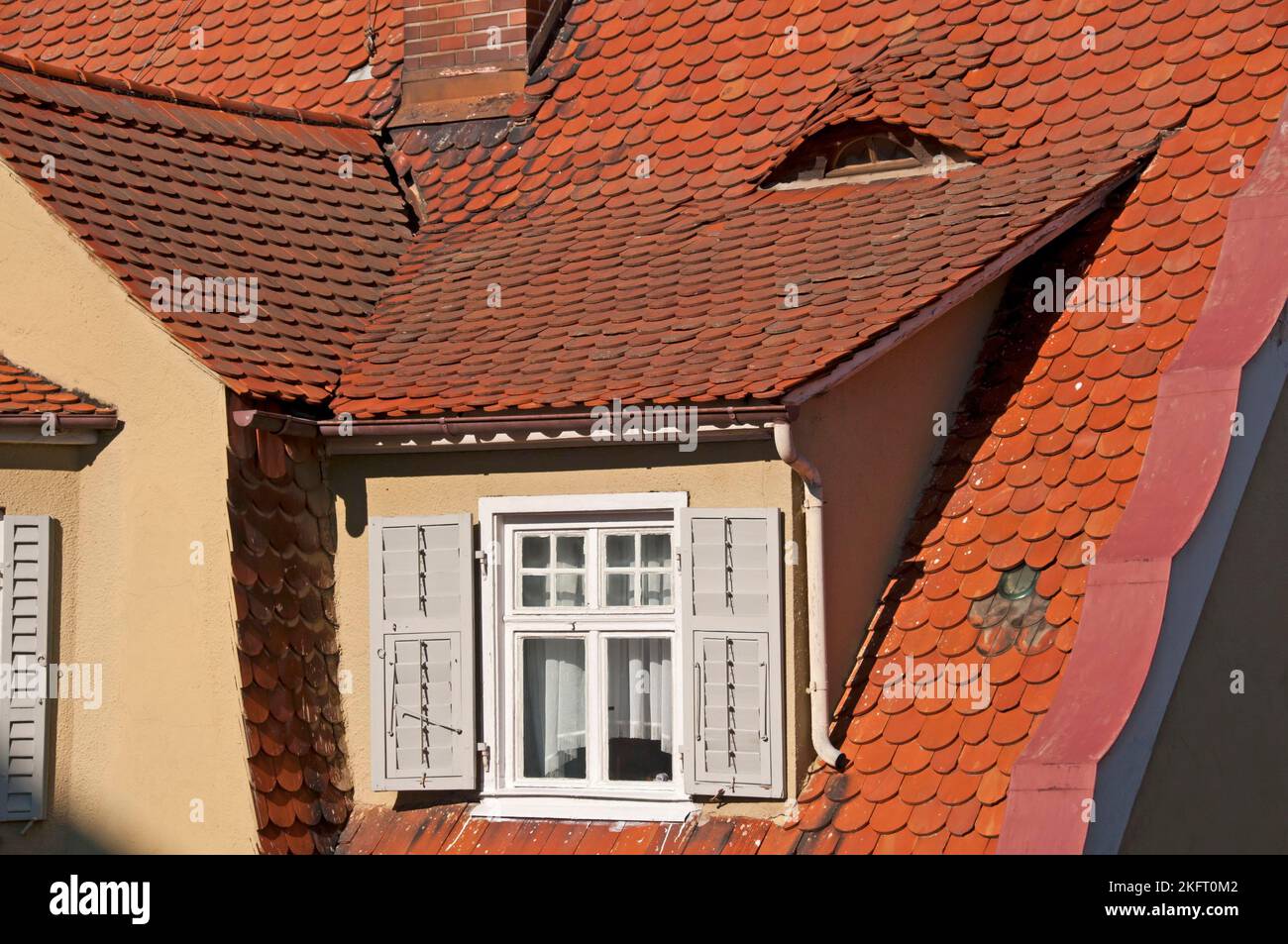 Roof dormers, plain tile roof panels, Germany, Europe Stock Photo - Alamy