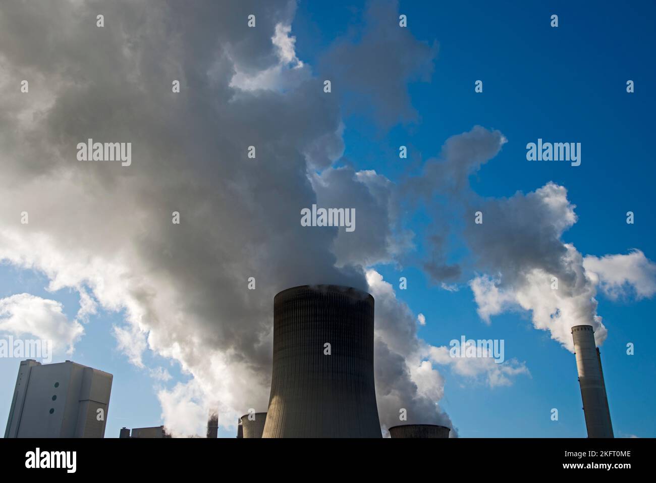 Niederaussem power plant, a base-load power plant operated by RWE ...