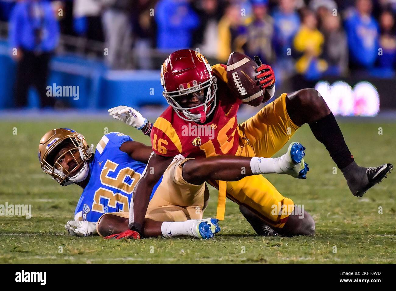 Pasadena, CA. 19th Nov, 2022. USC Trojans wide receiver Tahj Washington ...